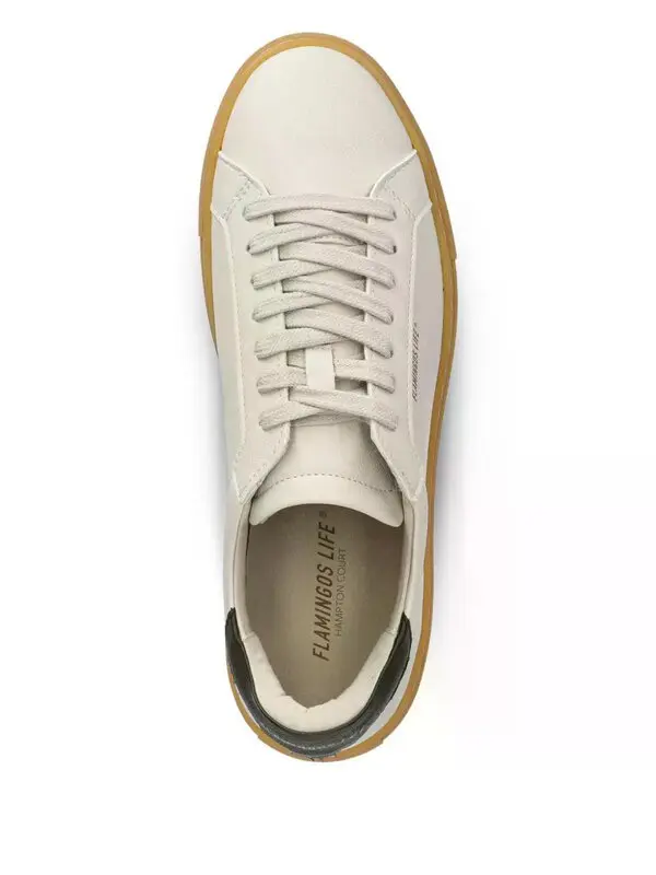 Flamingos Name Leather Sneakers