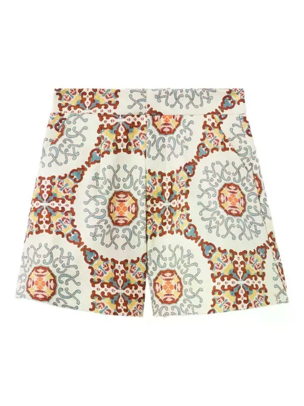 La DoubleJ Ballata Medallion Print A-line Shorts
