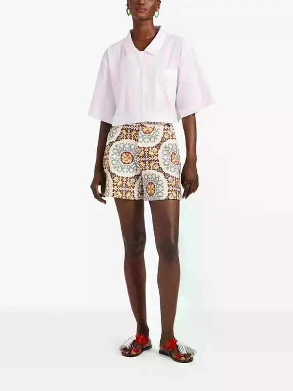La DoubleJ Ballata Medallion Print A-line Shorts