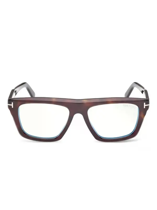TOM FORD Rectangle-frame Glasses - Brown