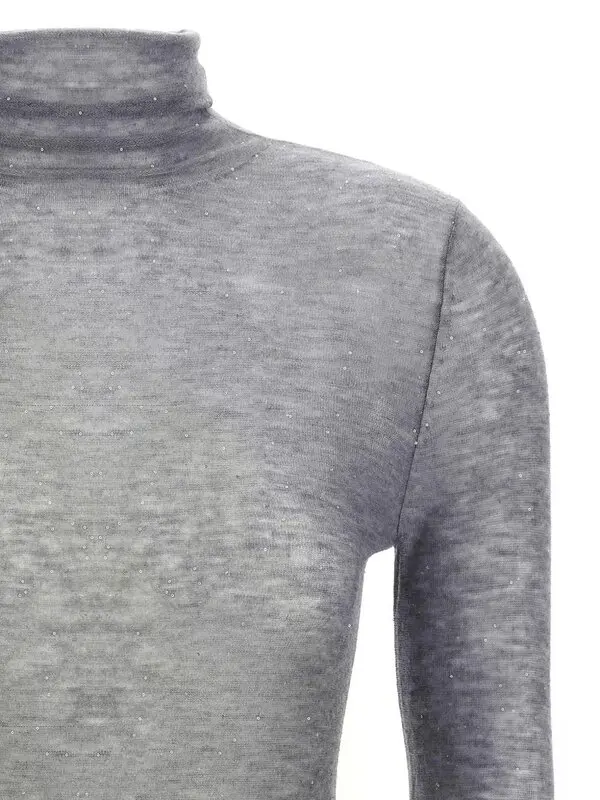 Pinko Sequin-appliqué Turtleneck Sweater