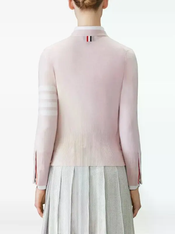 Thom Browne Four-bar Cashmere Cardigan - Pink