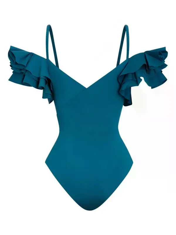 MAYGEL CORONEL Ruffled One-piece Swimsuit