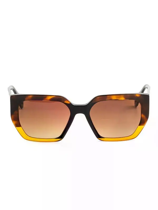 GIGI STUDIOS Tortoiseshell Geometric Frame Gradient Lens Sunglasses