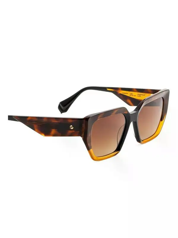 GIGI STUDIOS Tortoiseshell Geometric Frame Gradient Lens Sunglasses
