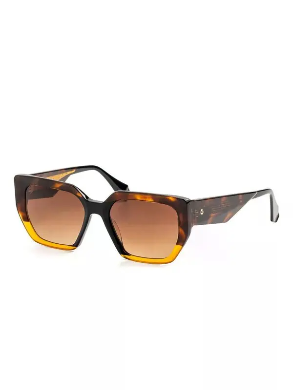 GIGI STUDIOS Tortoiseshell Geometric Frame Gradient Lens Sunglasses