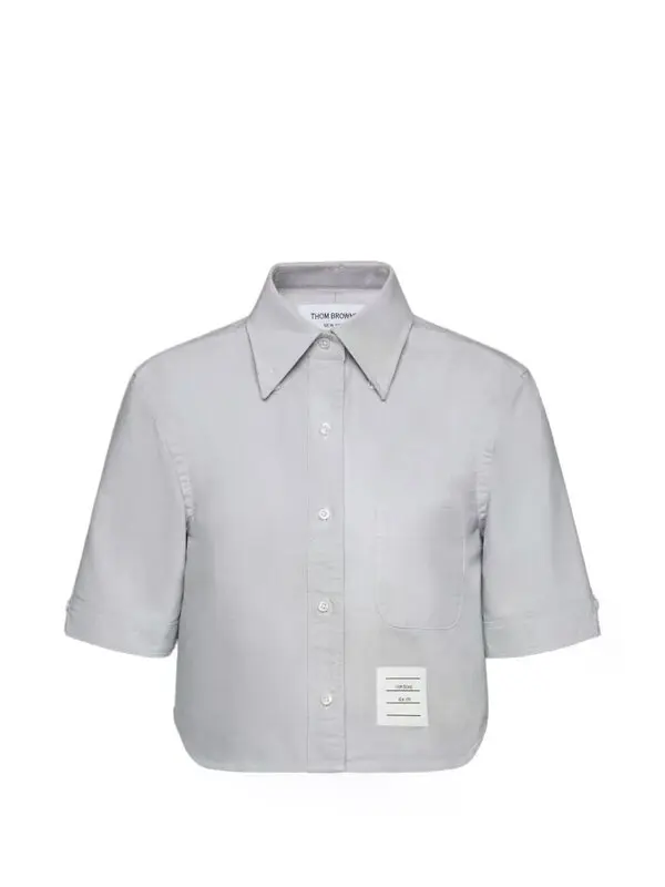 Thom Browne Oxford Short-sleeve Shirt - Grey