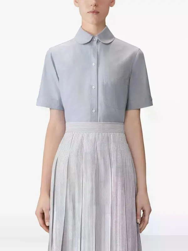 Thom Browne Round Collar Short Sleeve Shirt