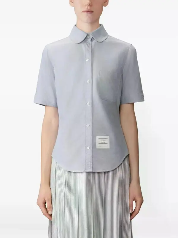 Thom Browne Round Collar Short Sleeve Shirt