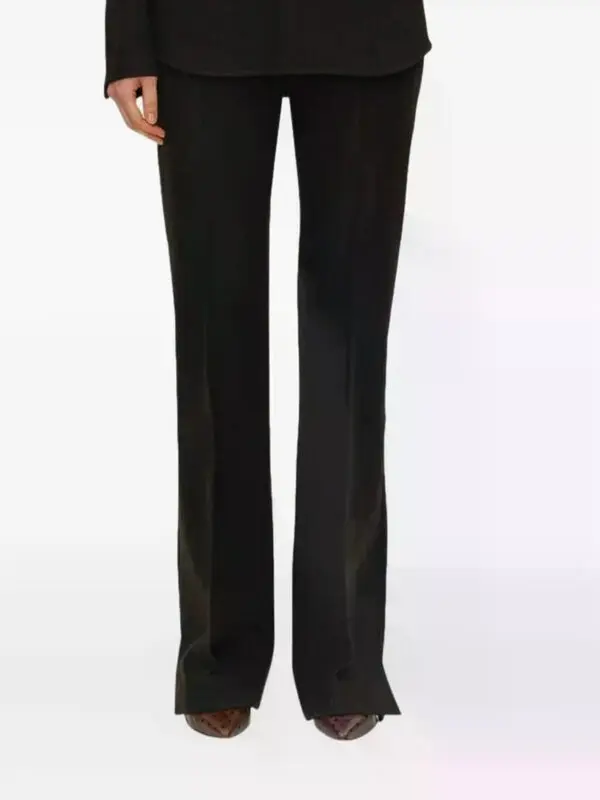 UMBER POSTPAST Wool-blend Trousers With Side Slits