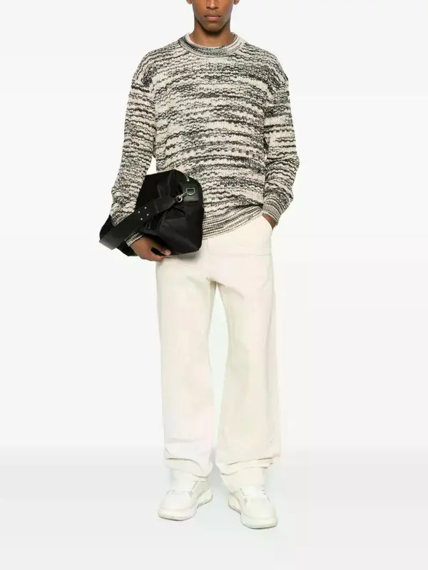Axel Arigato Marl Knit Crew Neck Sweater - Black