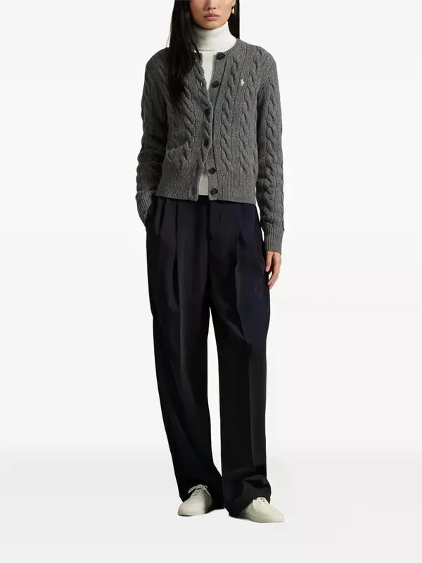 Polo Ralph Lauren Cable Knit Cardigan - Grey