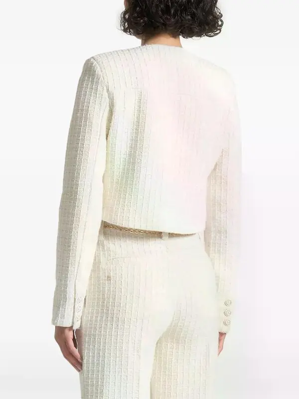 Manière De Voir Manier De Voir Celine Pearl Embellished Cropped Tweed Jacket