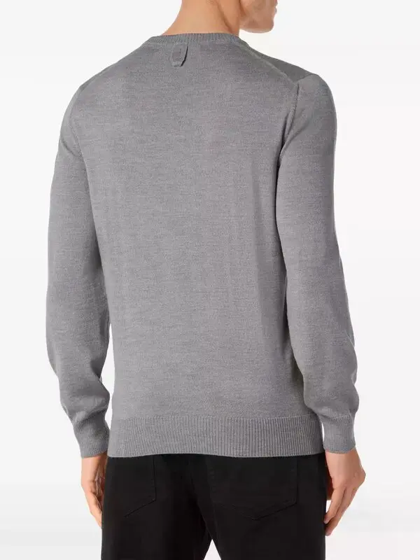 BILLIONAIRE Logo Embroidered Wool Jumper - Grey