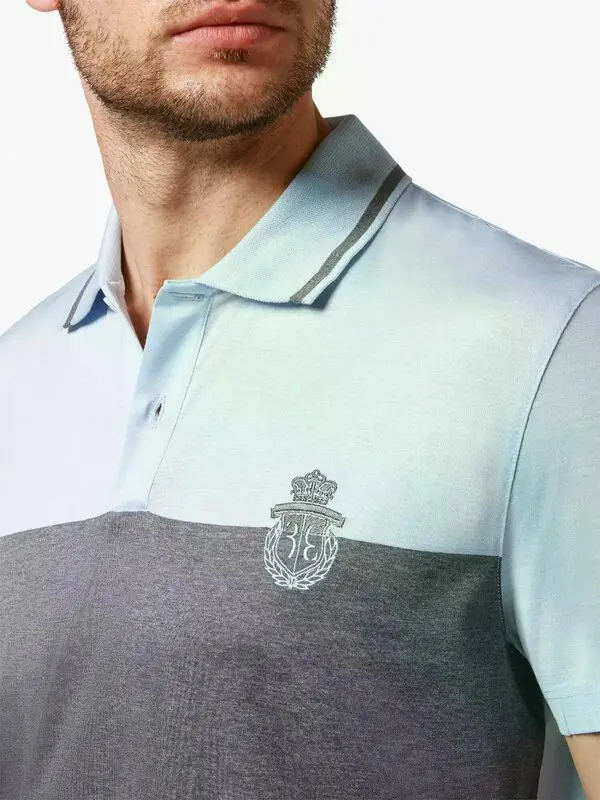 BILLIONAIRE Panelled Crest-embroidered T-shirt