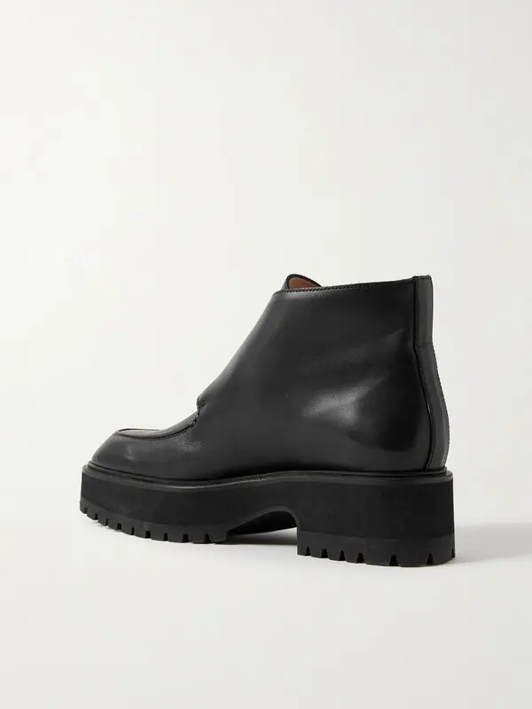 Gabriela Hearst Apollo Buckled Leather Ankle Boots - Black
