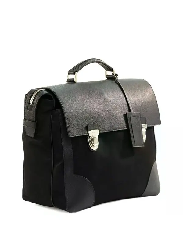 Prada Leather Flap-closure Briefcase