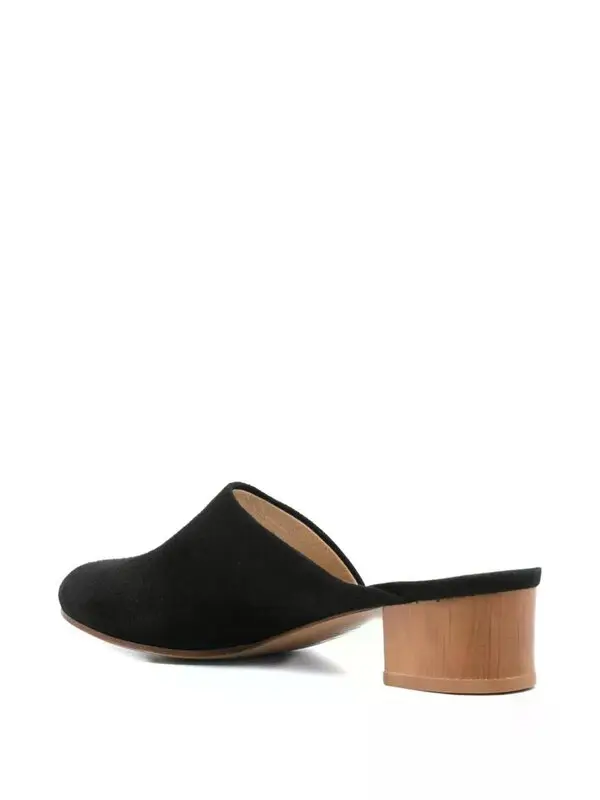 ANNE THOMAS 50mm Block-heel Suede Mules
