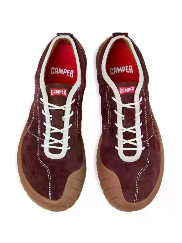 Camper Peu Path Suede Leather Sneakers - Red