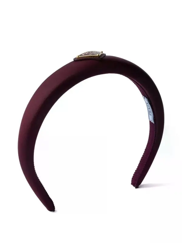 Prada Triangle-logo Headband - Red