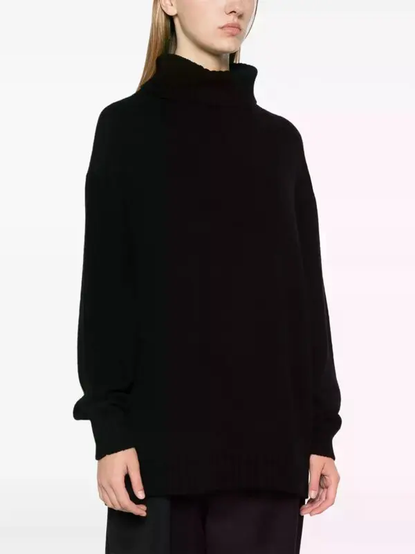 Eric Bompard Hammer-sleeve Round-neck Sweater