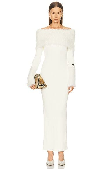JEAN PAUL GAULTIER Ribbed Hairy Long Dress