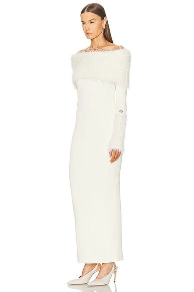 JEAN PAUL GAULTIER Ribbed Hairy Long Dress
