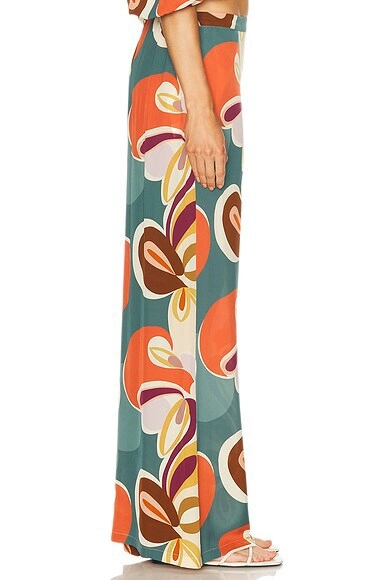 ADRIANA DEGREAS Organic Floral Wide Leg Pant