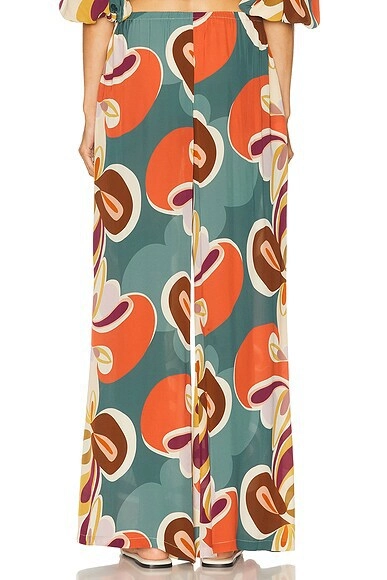 ADRIANA DEGREAS Organic Floral Wide Leg Pant