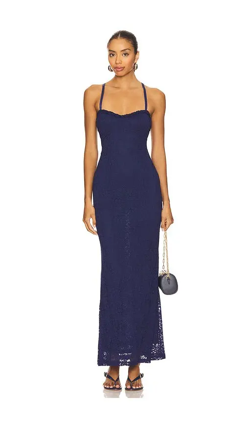 RUNAWAY THE LABEL Tasmin Maxi Dress - Navy