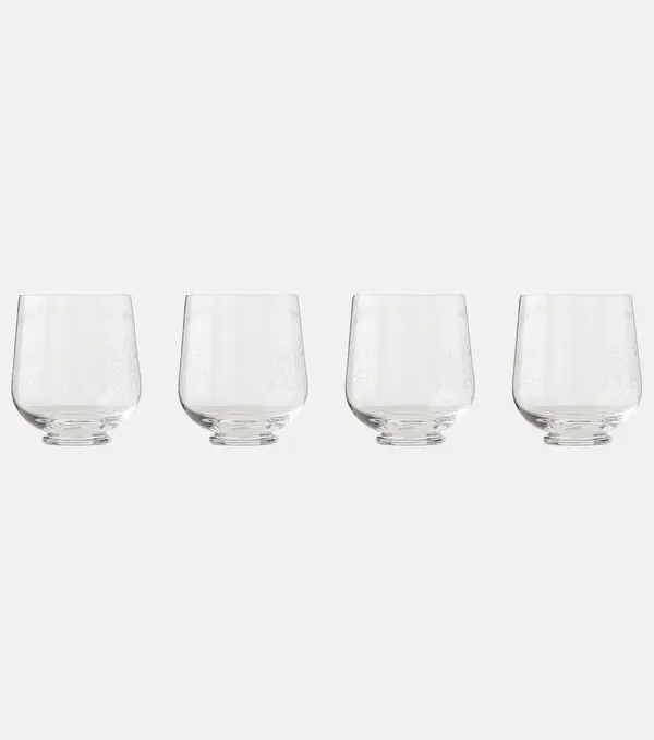 SERAX Midnight Flowers Dark Viola Set Of 4 Glasses Marni - Transparent