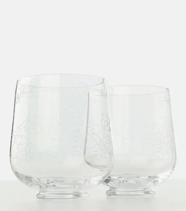 SERAX Midnight Flowers Dark Viola Set Of 4 Glasses Marni