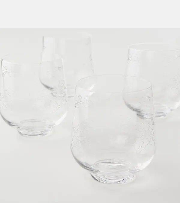 SERAX Midnight Flowers Dark Viola Set Of 4 Glasses Marni