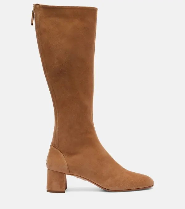 AQUAZZURA Saint Honoré 50 Suede Knee-high Boots