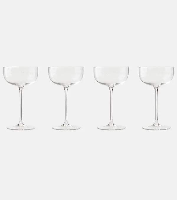 SERAX Midnight Flowers Anemone Vaniglia Set Of 4 Champagne Glasses Marni