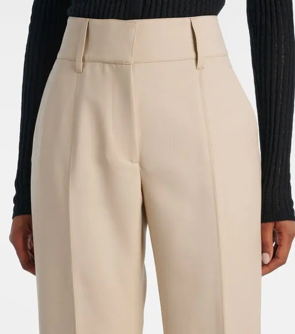 Gabriela Hearst Rhein High-rise Wool Flared Trousers