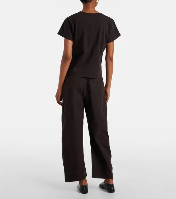 LESET Margo Cotton Jersey T-shirt - Brown