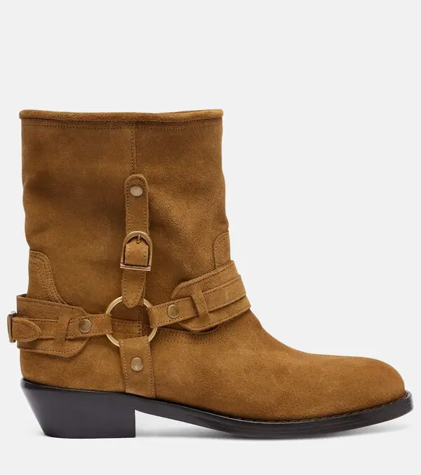 Isabel Marant Étoile Suede Ankle Boots With Buckle Fastening