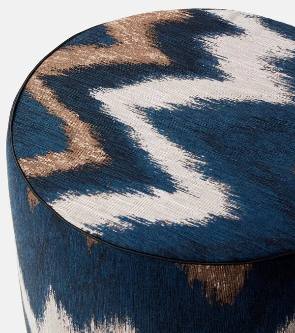 Missoni Ikat Zigzag Pouf - Blue