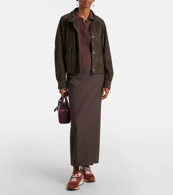 Brunello Cucinelli Monili Suede Sneakers