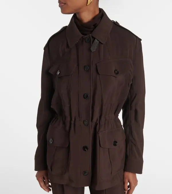 TOM FORD Leather-trimmed Field Jacket