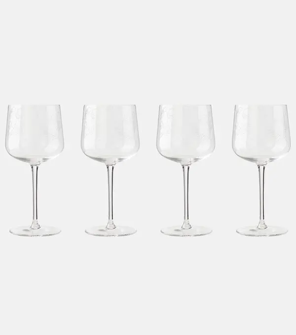 SERAX Midnight Flowers Mirtillo Tea Set Of 4 Wine Glasses Marni - Transparent