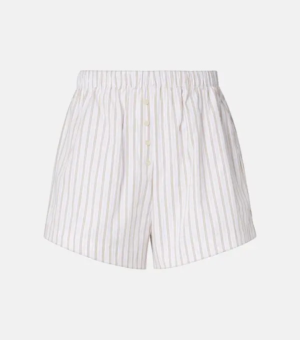 LESET Yoshi Striped Cotton-blend Twill Boxer Shorts - Multicoloured