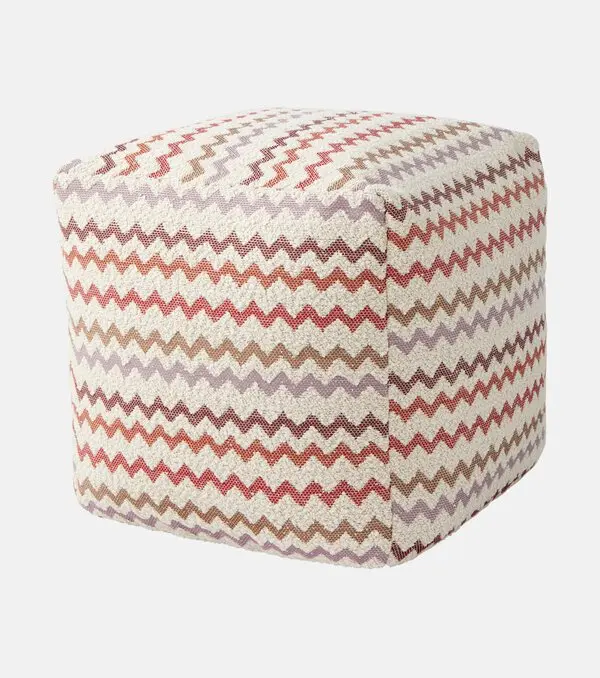 Missoni Capri Zigzag Boucle Pouf - Red