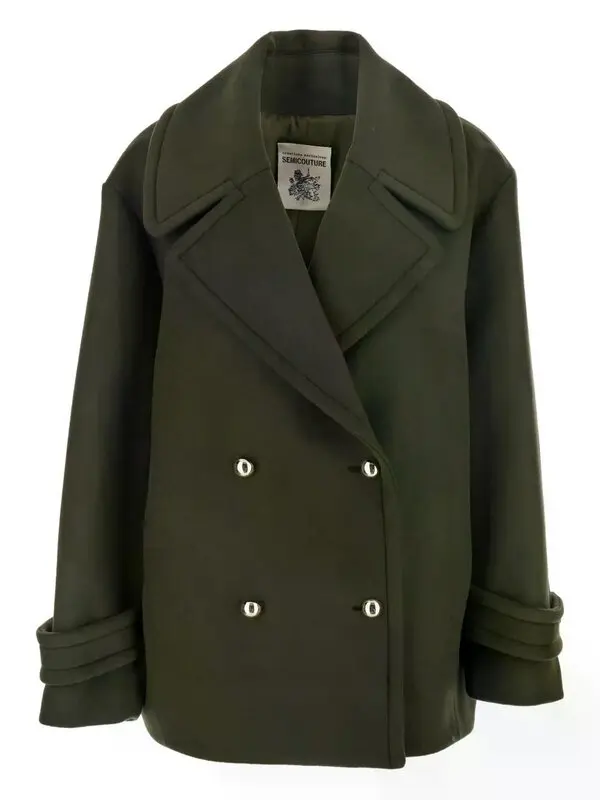 SEMICOUTURE Double-breasted Button Peacoat
