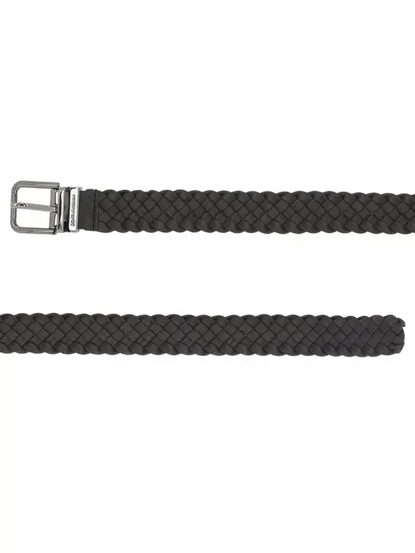 Dolce & Gabbana Braided Leather Belt - Brown