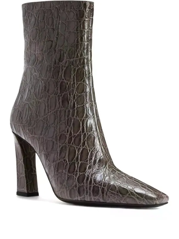 GIUSEPPE ZANOTTI Janiee Crocodile-effect Ankle Boots