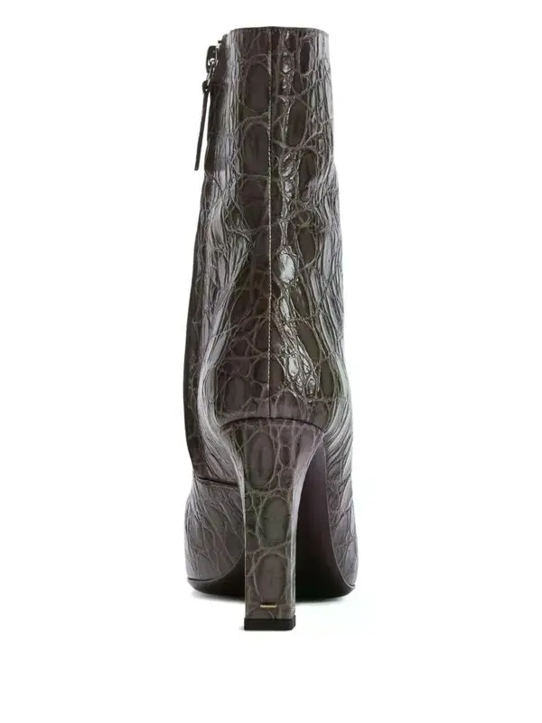 GIUSEPPE ZANOTTI Janiee Crocodile-effect Ankle Boots