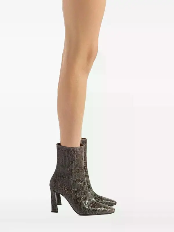 GIUSEPPE ZANOTTI Janiee Crocodile-effect Ankle Boots