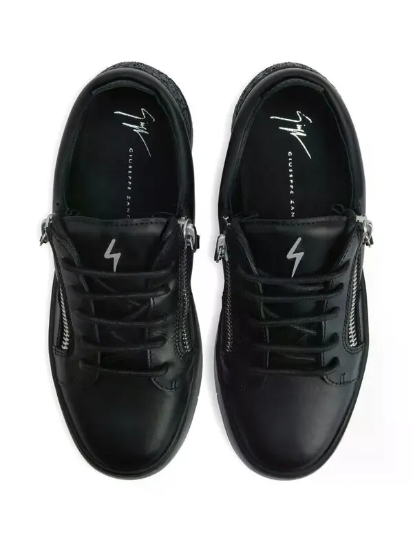 GIUSEPPE ZANOTTI Gail Glitter Detail Low-top Sneakers - Black